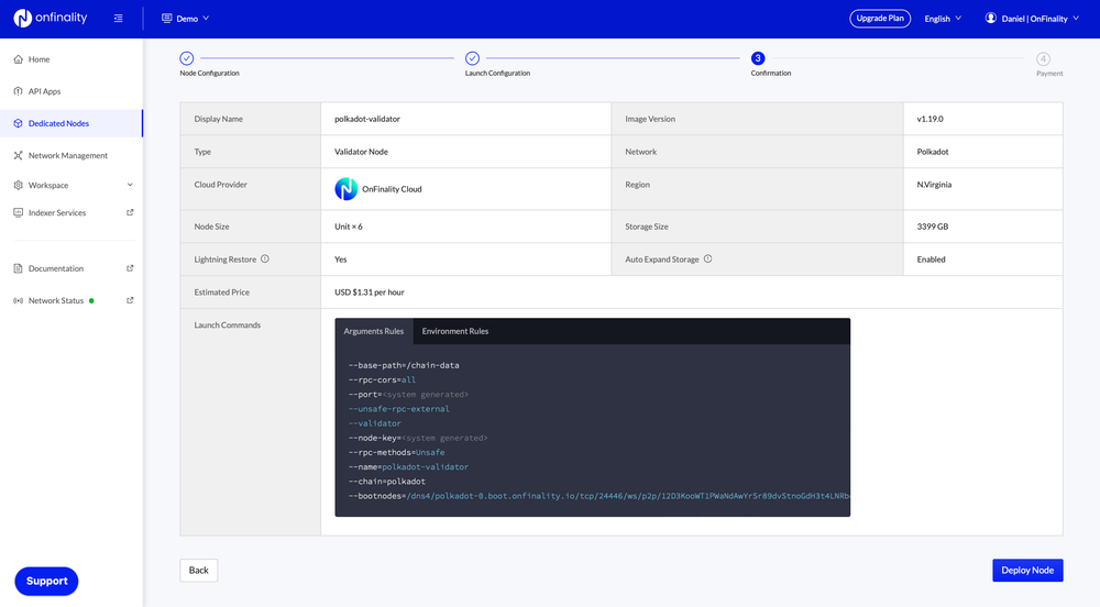 How to run a Polkadot Validator Node on OnFinality