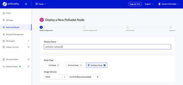 How to run a Polkadot Validator Node on OnFinality