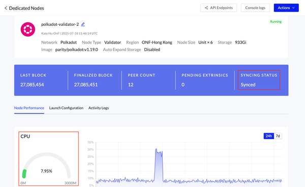 How to run a Polkadot Validator Node on OnFinality
