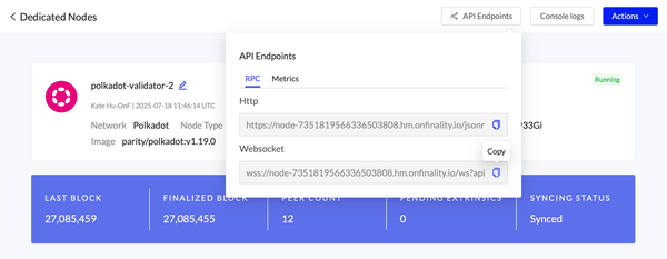 How to run a Polkadot Validator Node on OnFinality